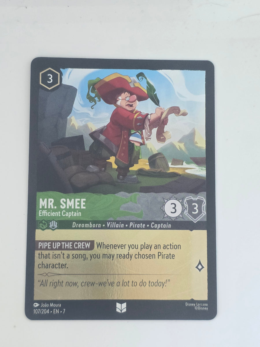 Lorcana | Archazia's Island COLDFOIL #107/204 Mr. Smee - Efficient Cap – Funporium