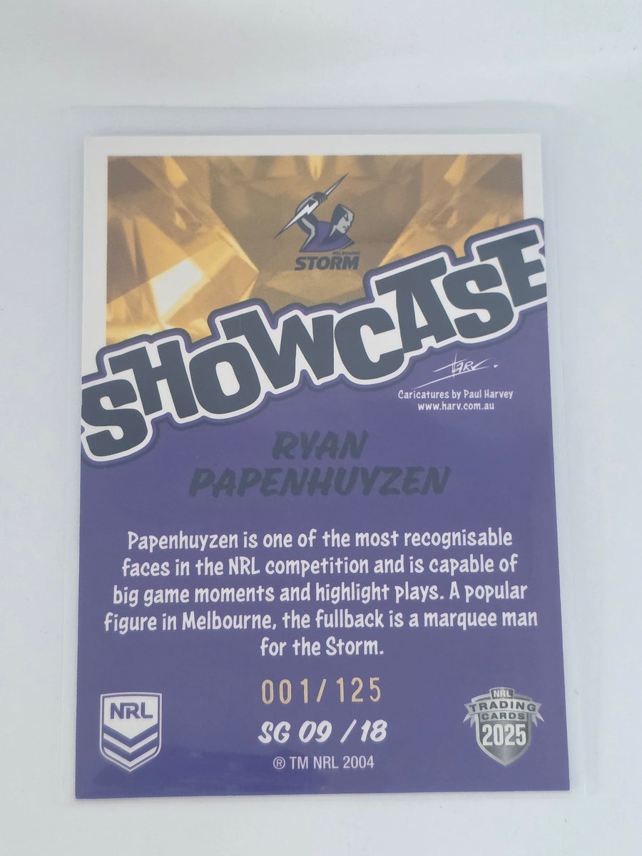 NRL 2025 Traders | Showcase Gold | #SG9 | Ryan Papenhuyzen | #001/125 – Funporium