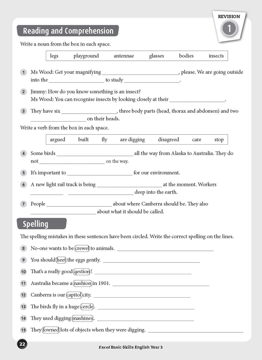 Basic Skills - English - Year 3 - Excel – Funporium