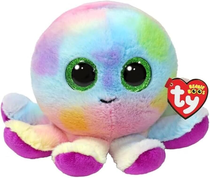 Bubbles the Multi Coloured Octopus | Regular | TY Beanie Boo – Funporium