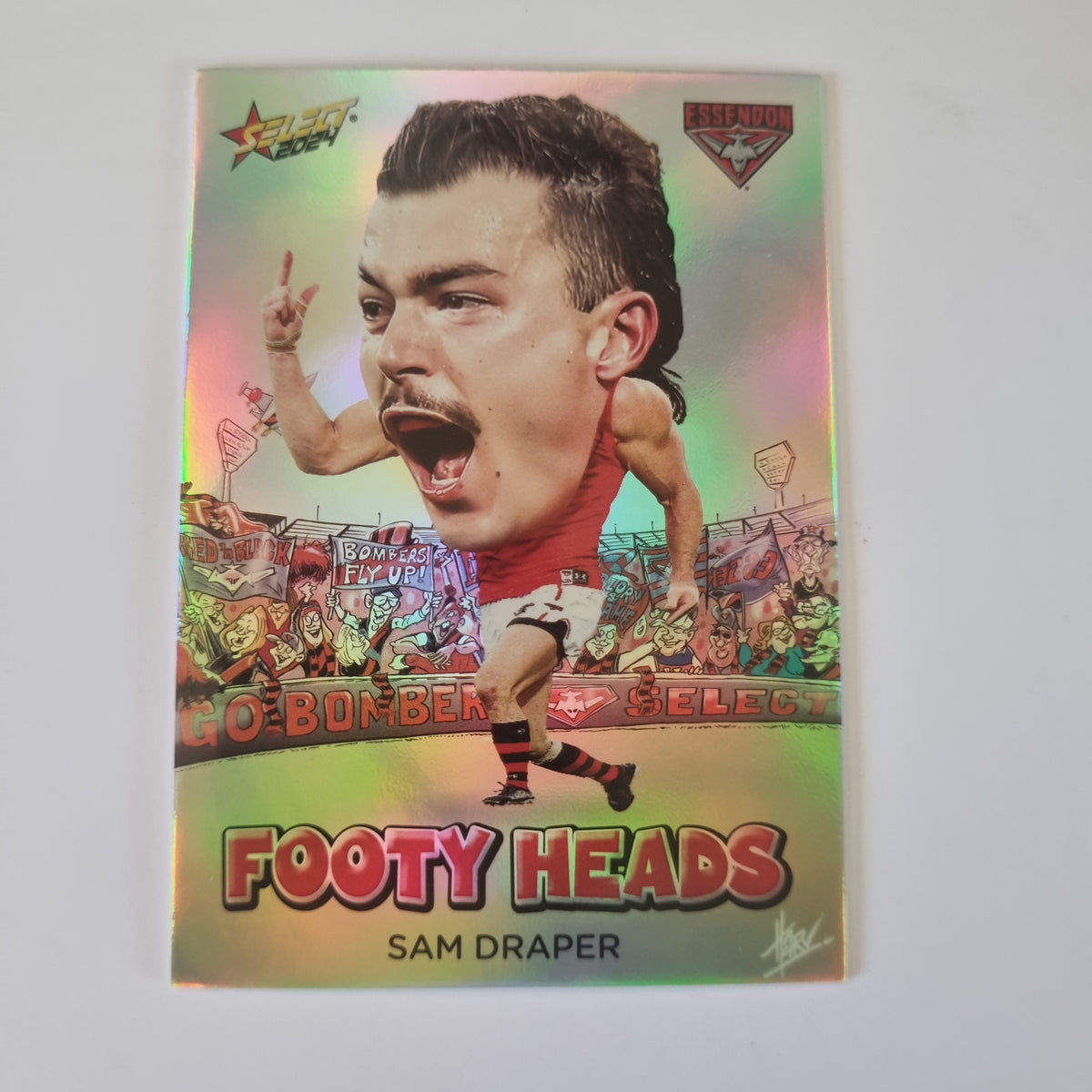 2024 Select Footy Stars - Footy Heads - FH21 - S. Draper - Essendon ...
