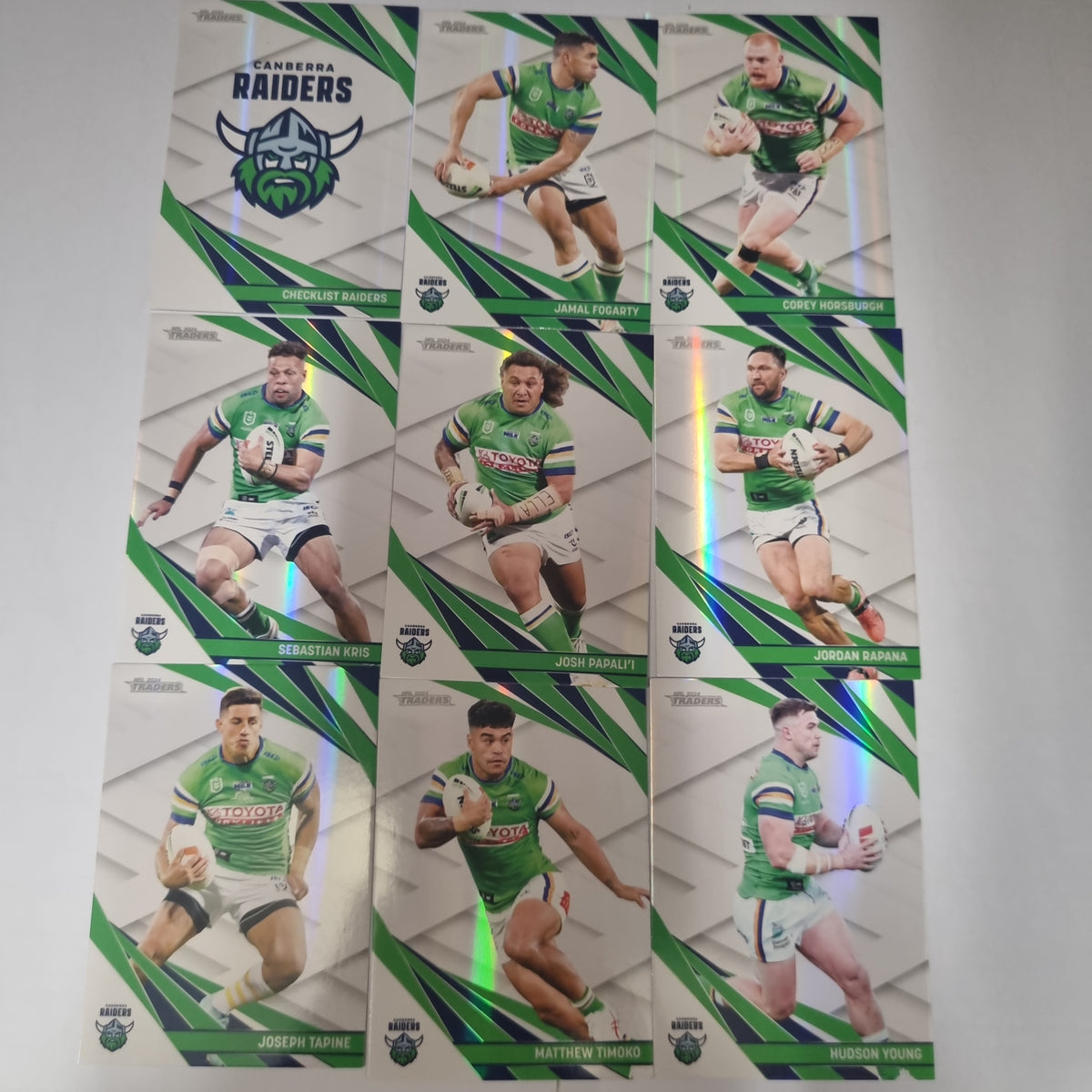 NRL 2024 Traders - Pearl Team Set 9 Cards - Canberra Raiders – Funporium