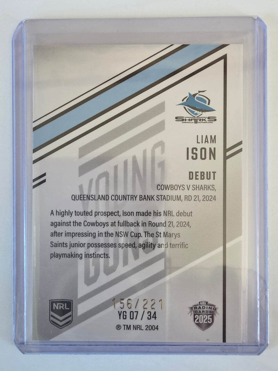 NRL 2025 Elite | Young Guns White | #YG07 | Liam Ison | #156/221 | Sha ...