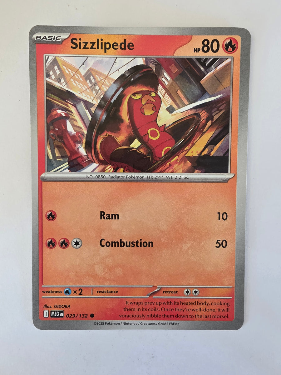 Pokemon TCG Mega Evolutions | #029/132 | Sizzlipede | Common – Funporium