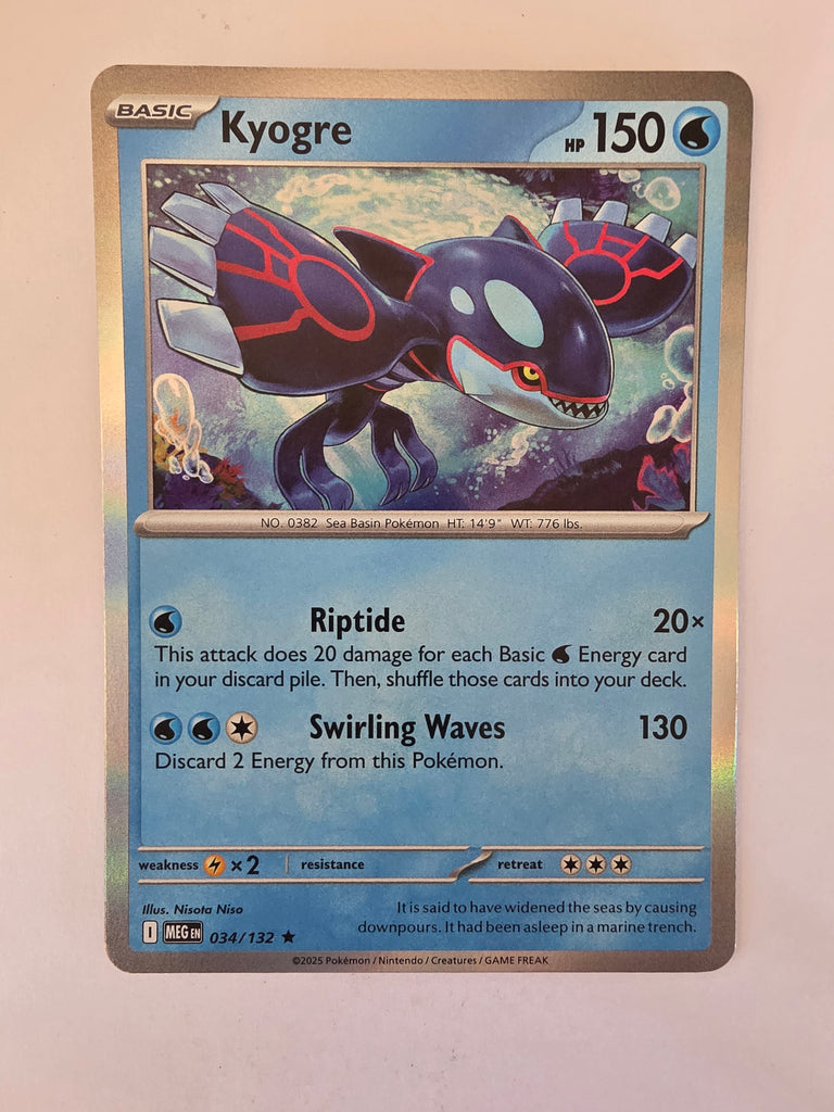 Pokemon TCG Mega Evolutions | #034/132 | Kyogre | Rare – Funporium