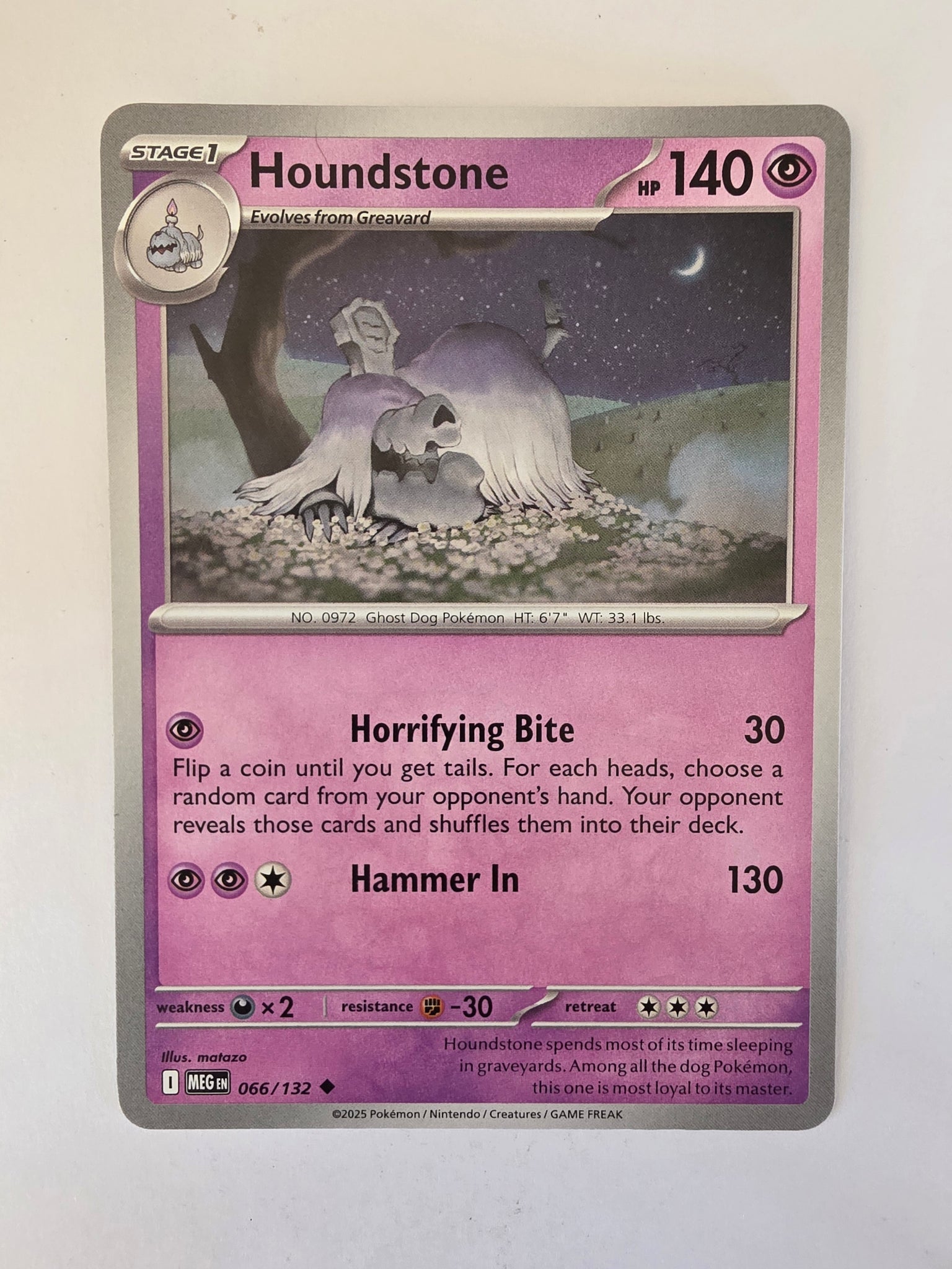 Pokemon TCG Mega Evolutions | #066/132 | Houndstone | Uncommon – Funporium