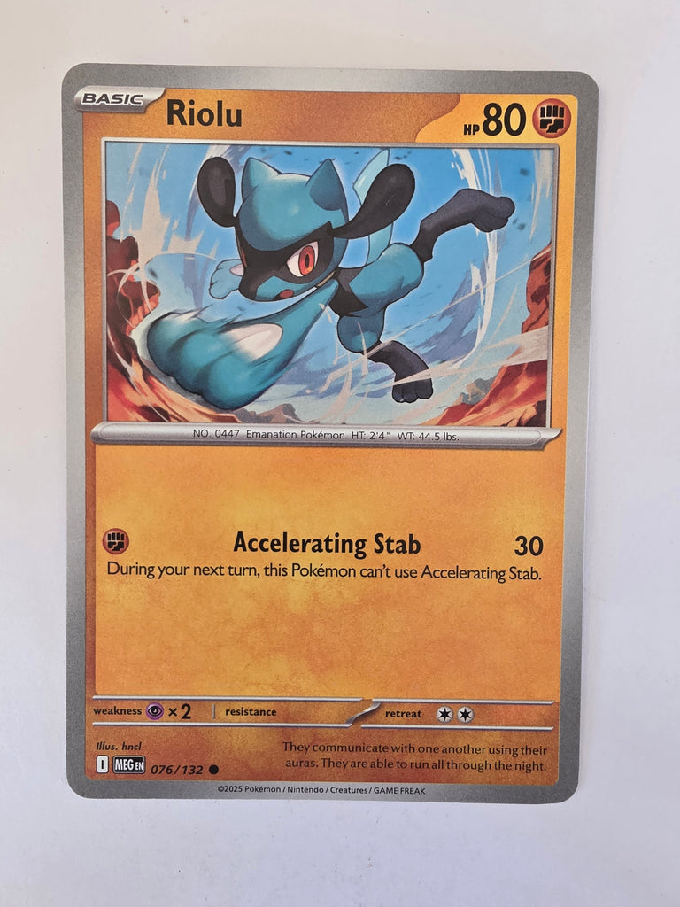 Pokemon TCG Mega Evolutions | #076/132 | Riolu | Common – Funporium