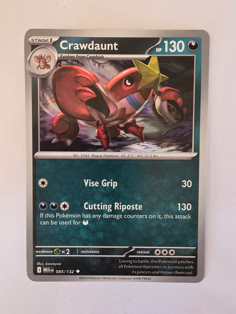 Pokemon TCG Mega Evolutions | #085/132 | Crawdaunt | Uncommon – Funporium
