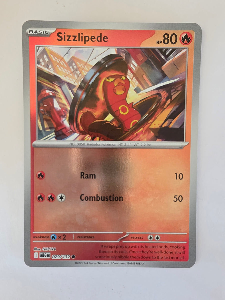 Pokemon TCG Mega Evolutions | #029/132 | Reverse Holo | Sizzlipede | C ...