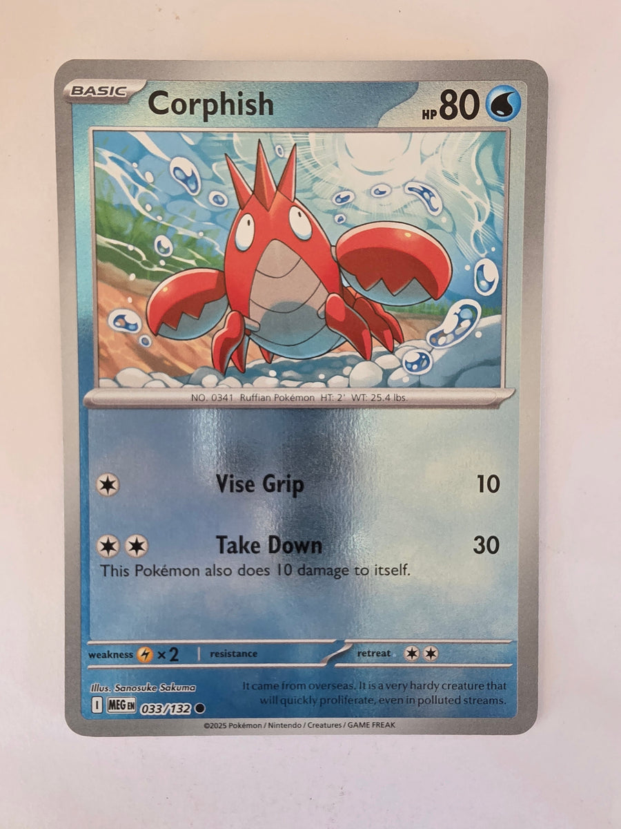 Pokemon TCG Mega Evolutions | #033/132 | Reverse Holo | Corphish | Com ...