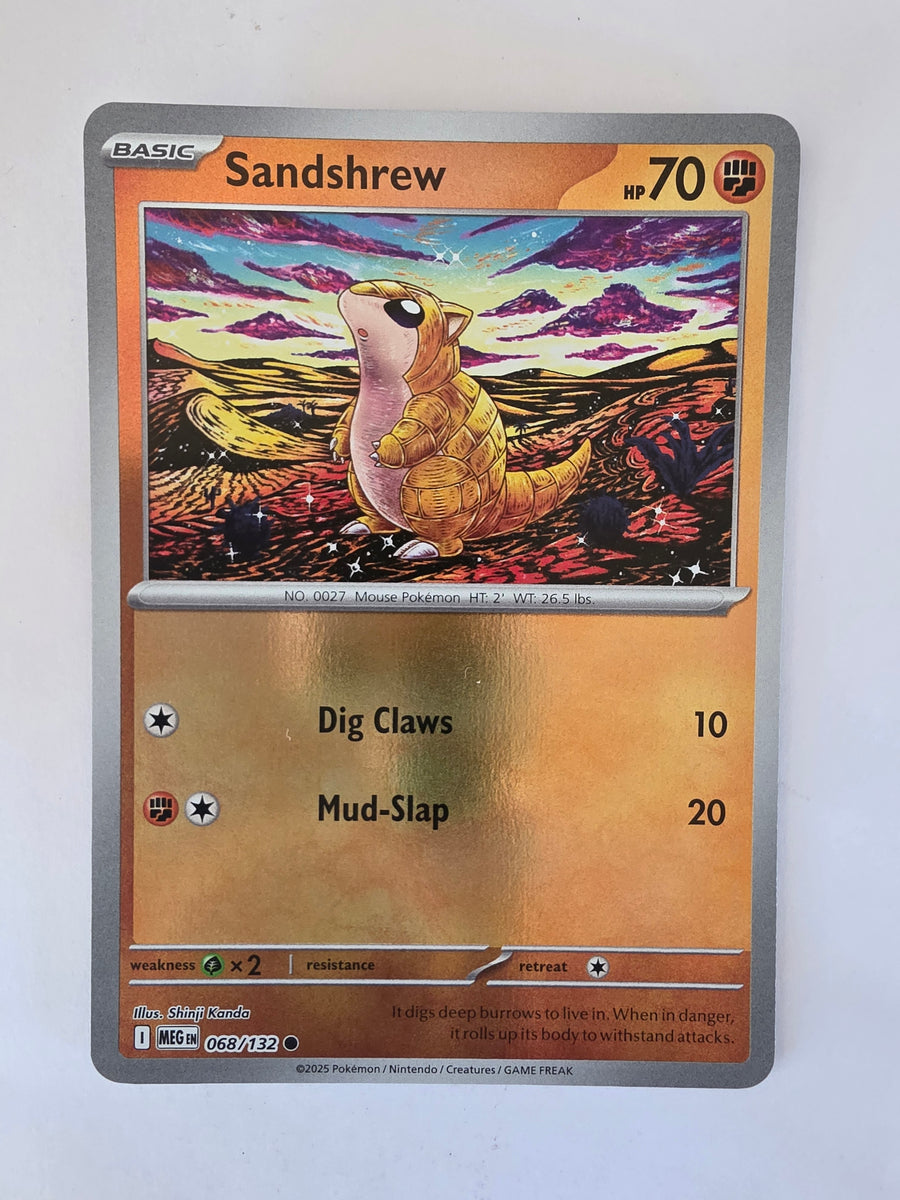 Pokemon TCG Mega Evolutions | #068/132 | Reverse Holo | Sandshrew | Co ...