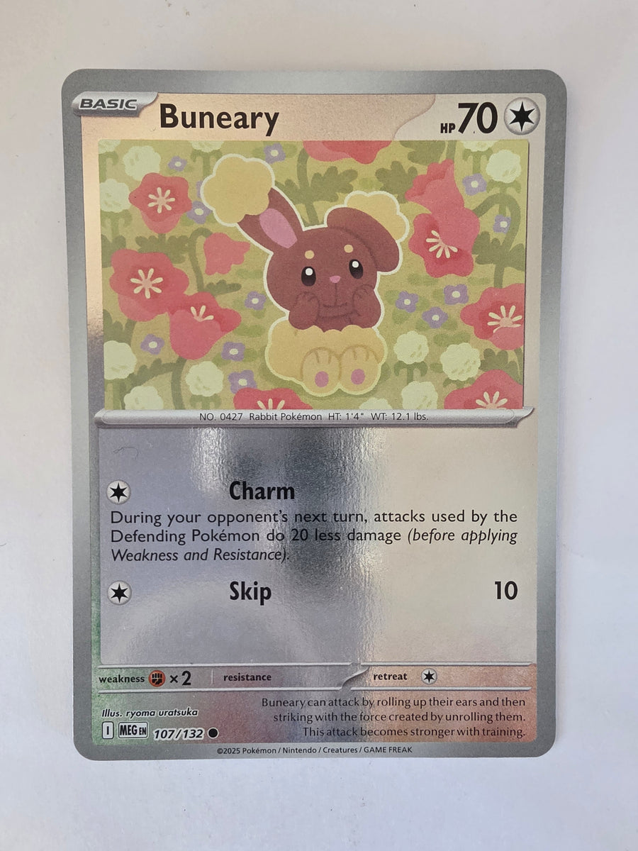 Pokemon TCG Mega Evolutions | #107/132 | Reverse Holo | Buneary | Comm ...