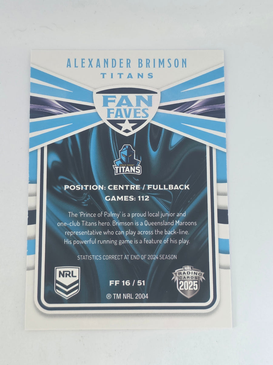 NRL 2025 Traders | Fan Favourites | #FF16 | Alexander Brimson | Titans ...