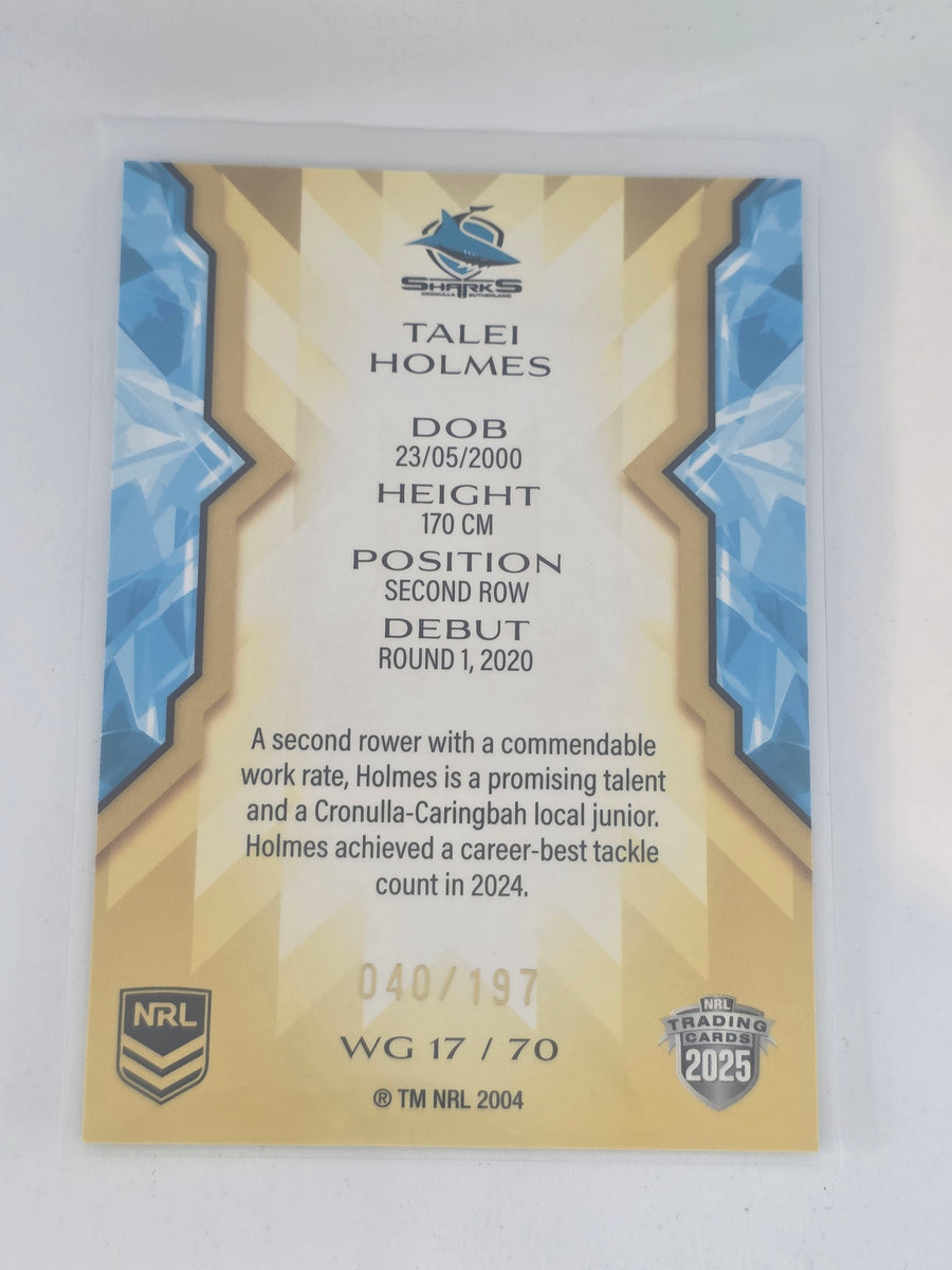 NRL 2025 Traders Titanium | NRLW Gold | #WG17 | Talei Holmes | #040/19 ...