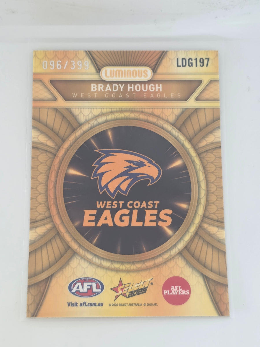 AFL Footy Stars 2025 Luminous Dragon Scales Gold LDG197 B. HOUGH Eagle ...