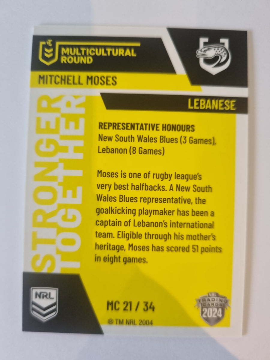 2024 Elite NRL - Multicultural Round - #MC21 - Mitchell Moses - Eels ...