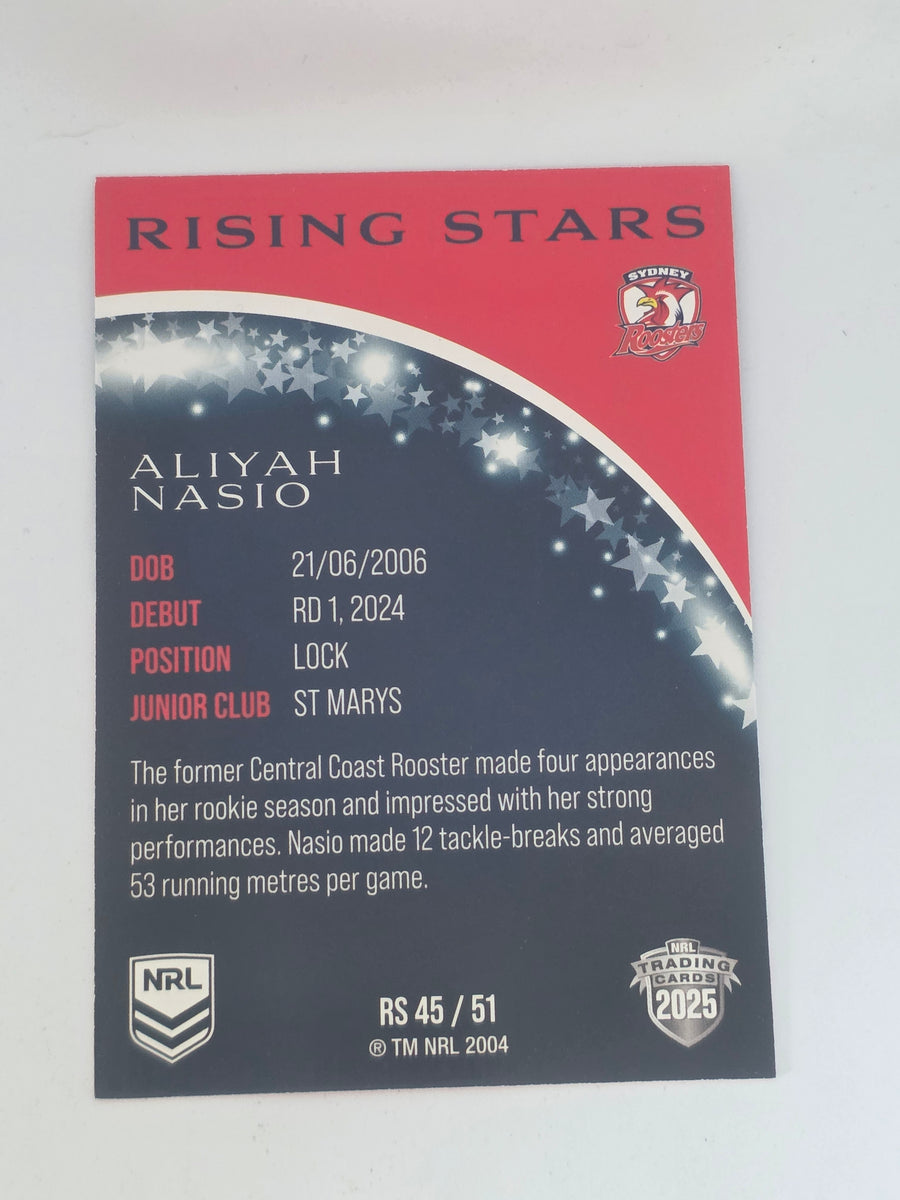 NRL 2025 Traders | Rising Stars | #RS45 | Aliyah Nasio | Roosters ...