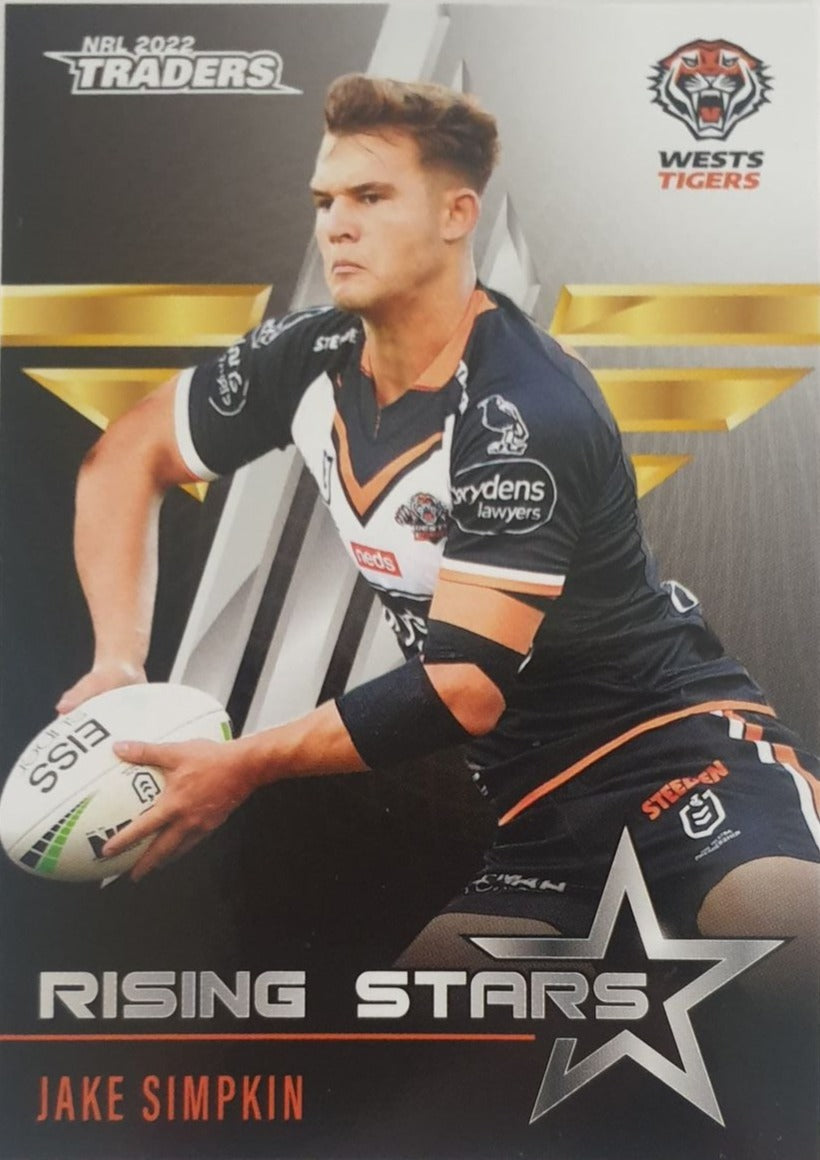 Rising Stars - RS47 - Jake Simpkin - Wests Tigers - 2022 Traders NRL ...
